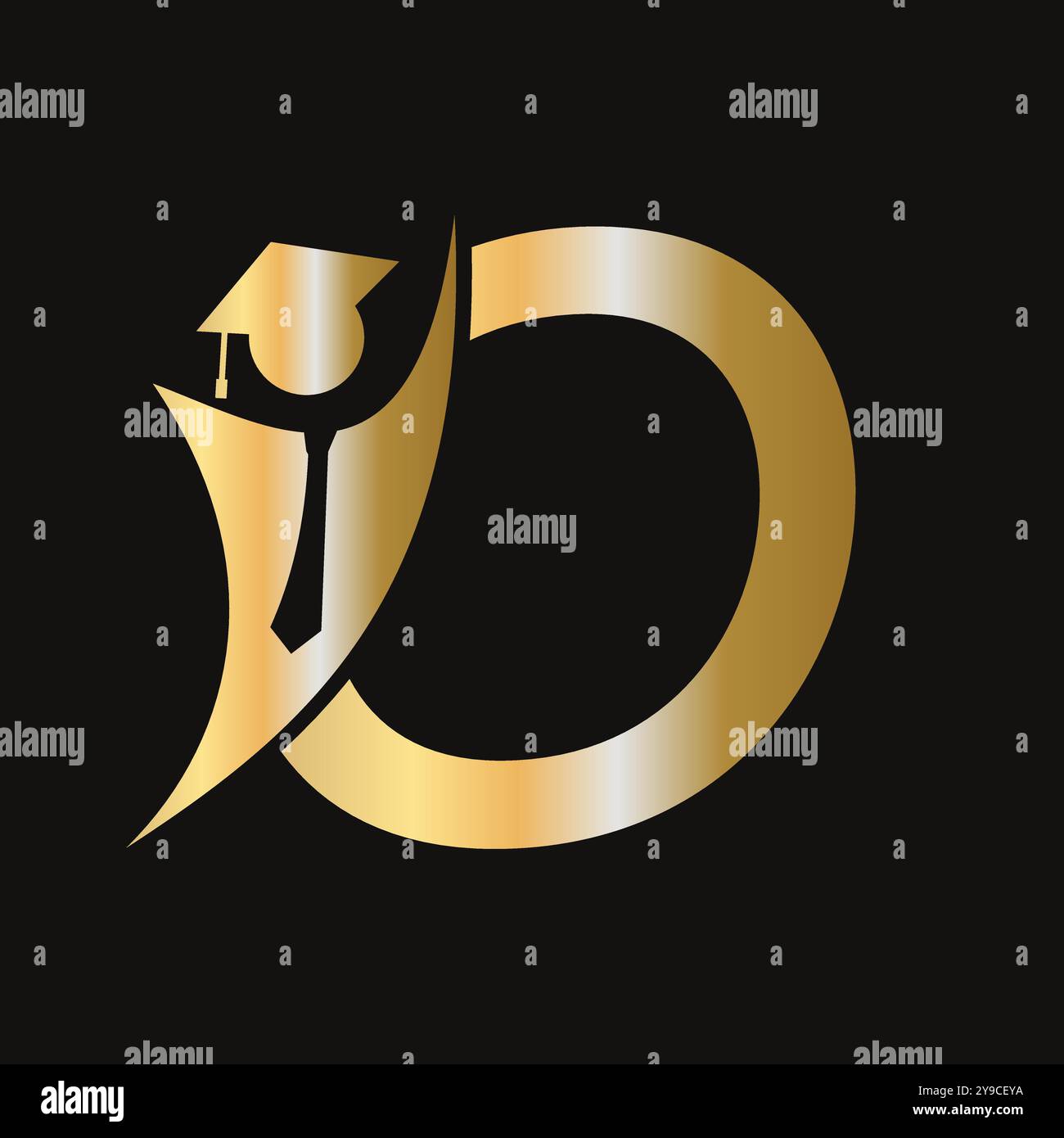 Letter O Education Logo Concept With Graduation Hat. Academy Graduation ...