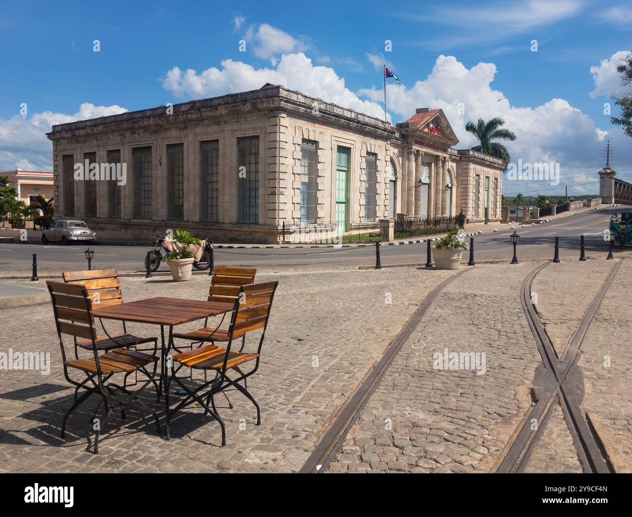 MATANZAS, CUBA - SEPTEMER 4, 2023: Chairs and table of restaurant in ...