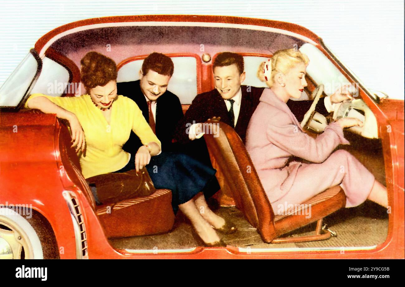 Renault Dauphine (1956) 0001 - Vintage press car advertising Stock ...