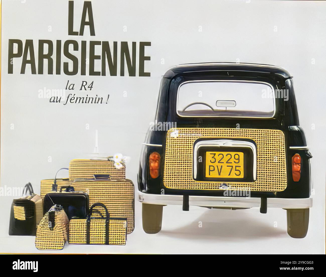 Renault R4 Parisienne (1965) - Vintage press car advertising Stock ...