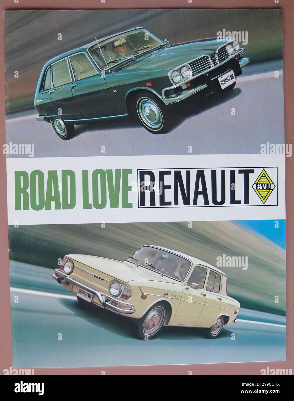 Renault USA brochure - Vintage press car advertising Stock Photo - Alamy
