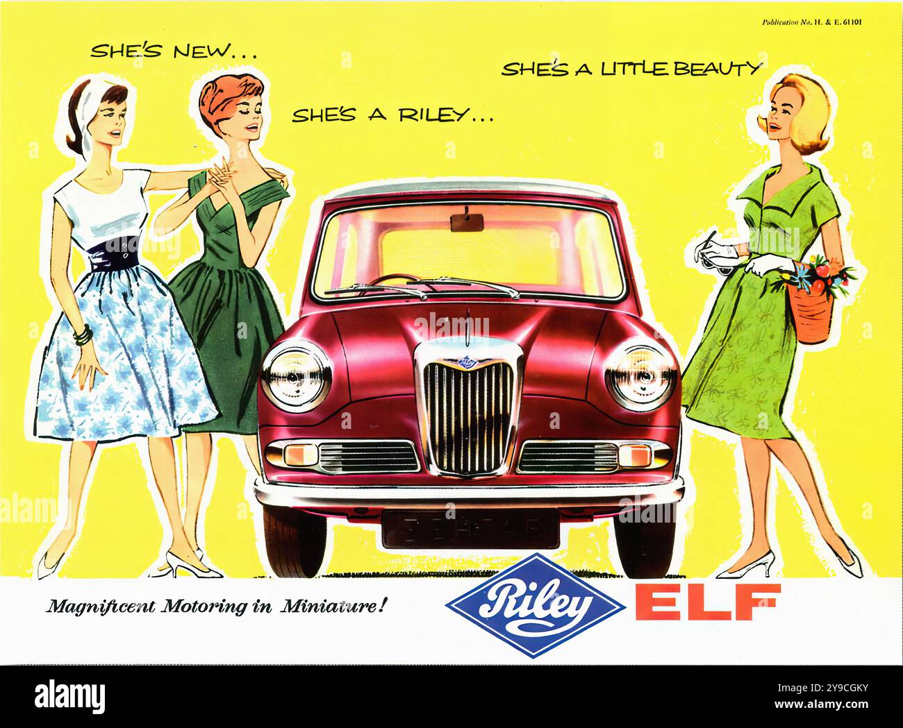 Riley Elf (1961-62) - Vintage press car advertising Stock Photo - Alamy