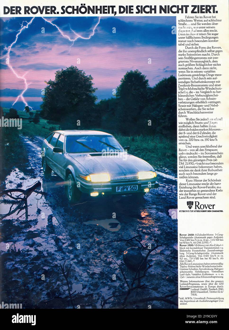 Rover 1979 - Vintage German Press Car Advertising Stock Photo - Alamy