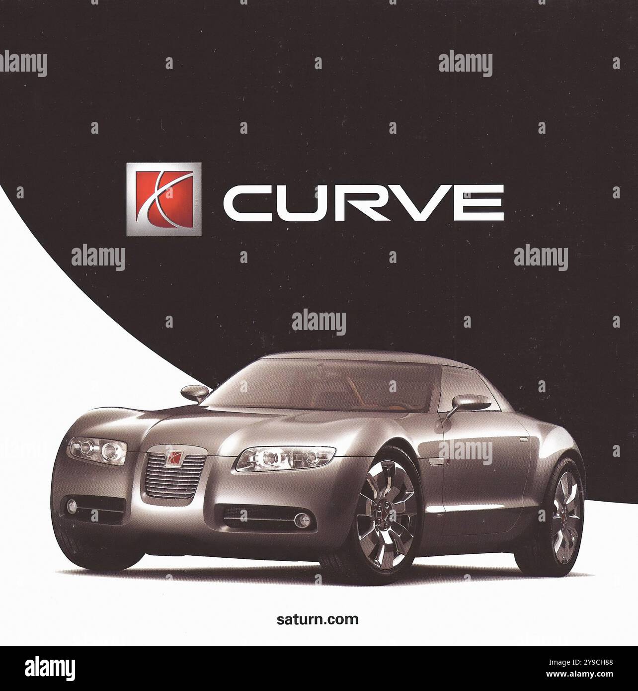 Saturn Curve Concept - Vintage press car advertising Stock Photo - Alamy