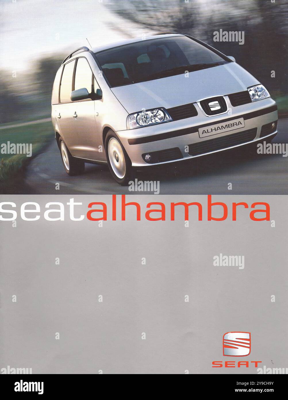 SEAT Alhambra minivan - Vintage press car advertising Stock Photo - Alamy