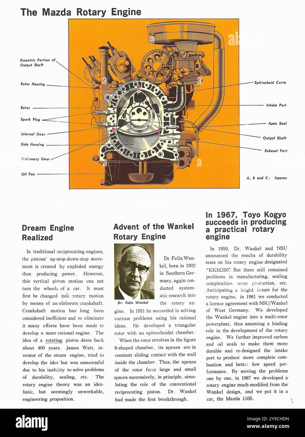 Seventies Mazda Rotary - Vintage press car advertising Stock Photo - Alamy