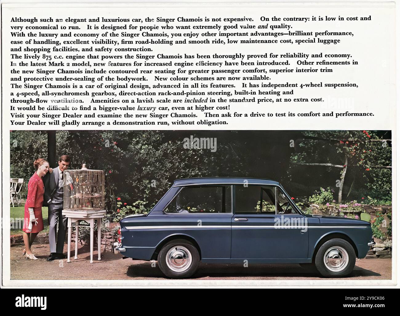 Singer Chamois Mk.2 1966-68 0001 - Vintage press car advertising Stock ...