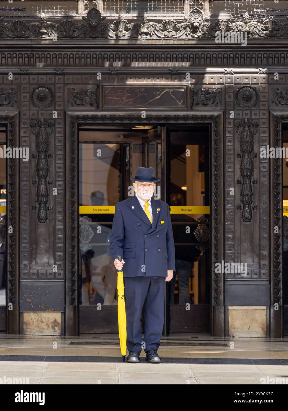 Door man Selfridges, London England UK Stock Photo - Alamy