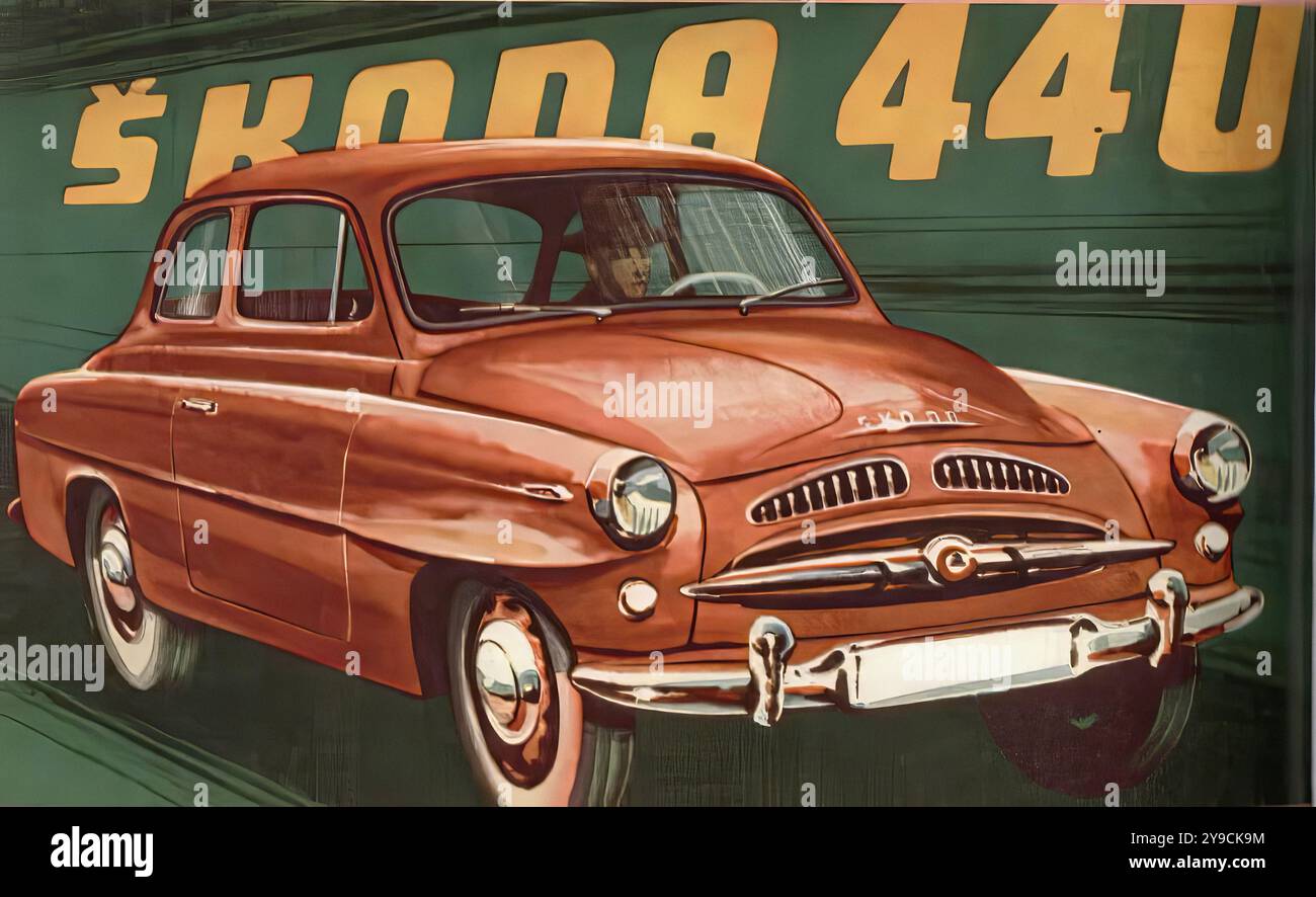 Skoda 440 (1955) - Vintage press car advertising Stock Photo - Alamy