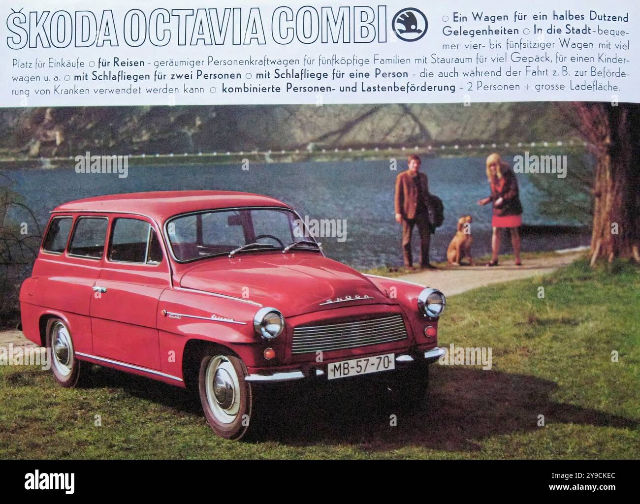 Skoda Octavia Combi - Vintage press car advertising Stock Photo - Alamy