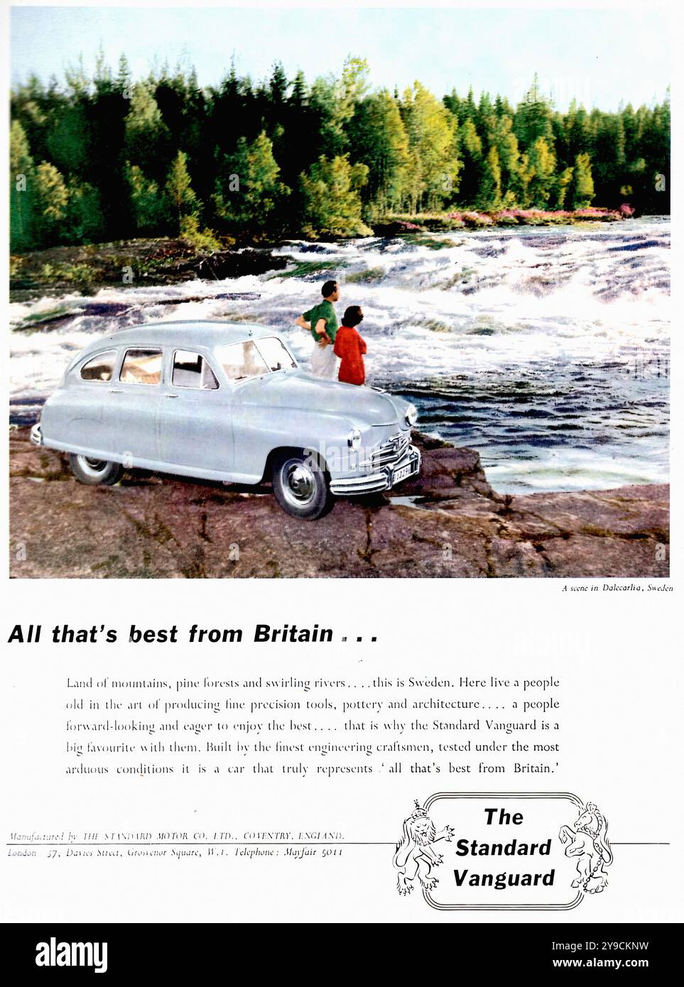 Standard Vanguard Phase 1A (1952) - Vintage press car advertising Stock ...