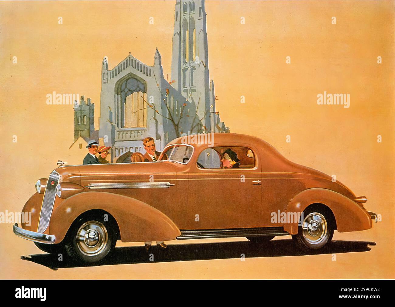 Studebaker President (1935) - Vintage press car advertising Stock Photo ...