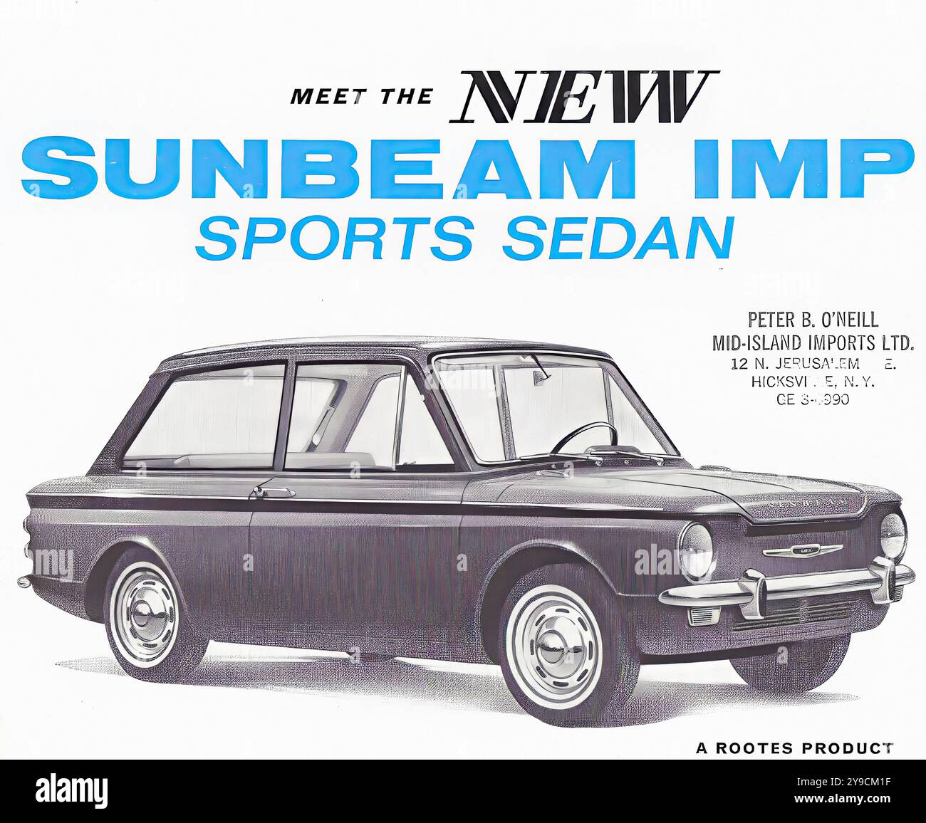 Sunbeam Imp - Vintage press car advertising Stock Photo - Alamy