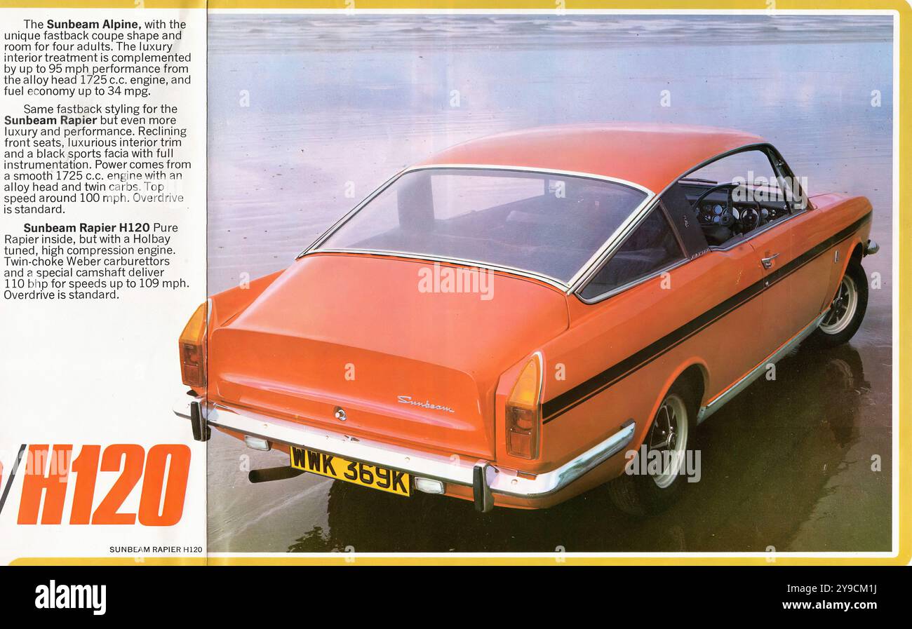Sunbeam Rapier H120 (1971-72) - Vintage press car advertising Stock ...
