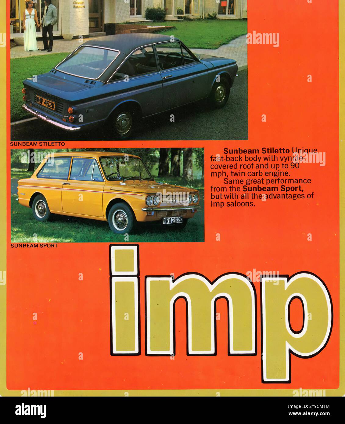 Sunbeam Stiletto & Imp Sport (1971-72) - Vintage press car advertising Stock Photo - Alamy
