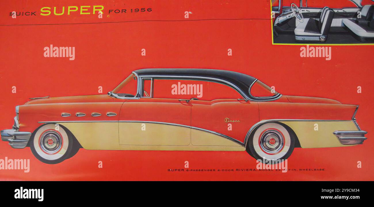 Super for 1956 - Vintage press car advertising Stock Photo - Alamy