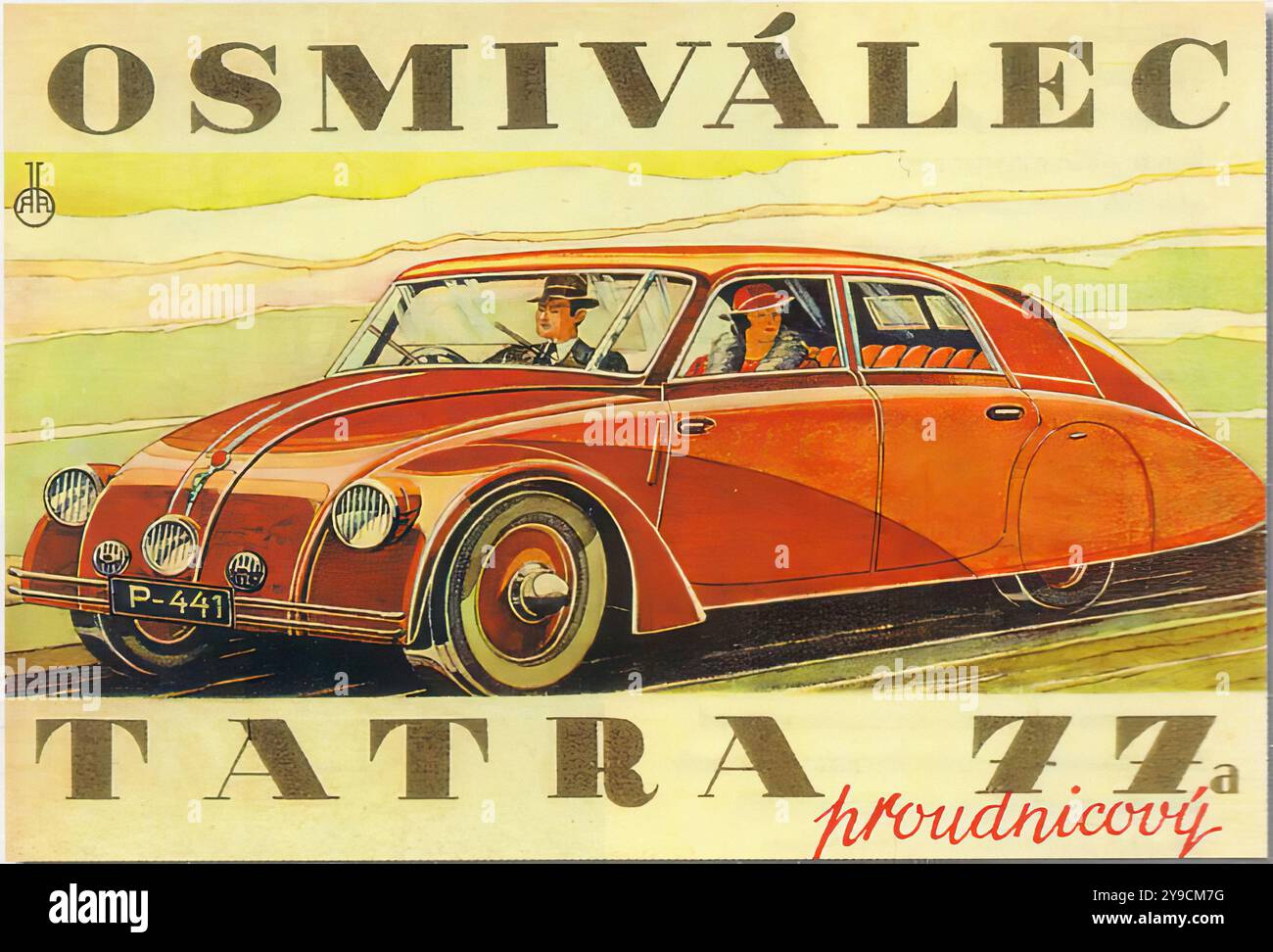 Tatra 77 (mid-1930s) 0002 - Vintage press car advertising Stock Photo ...