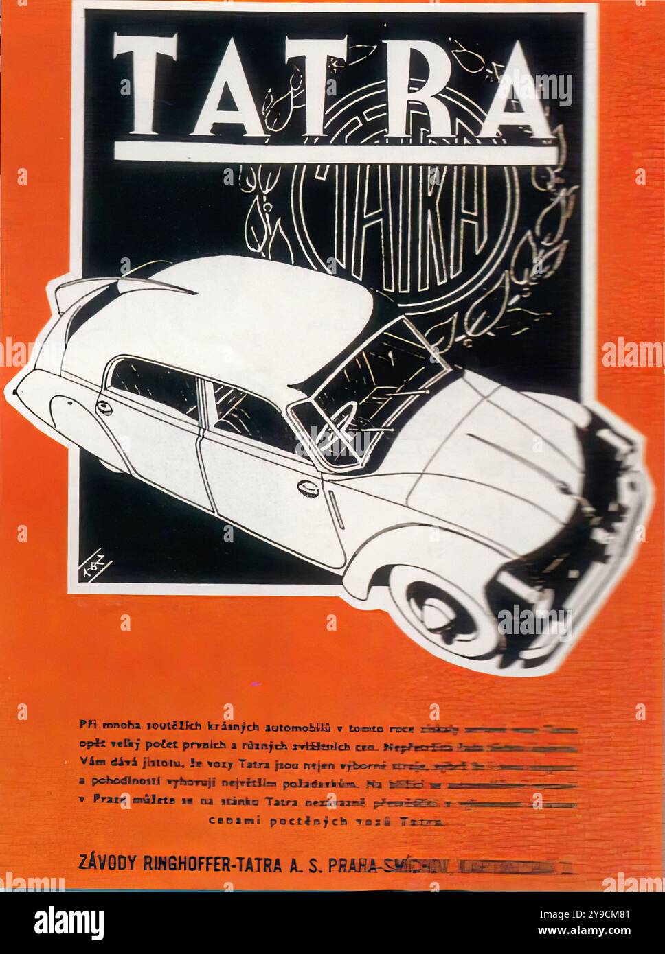 Tatra 87 (late 1930s) - Vintage press car advertising Stock Photo - Alamy