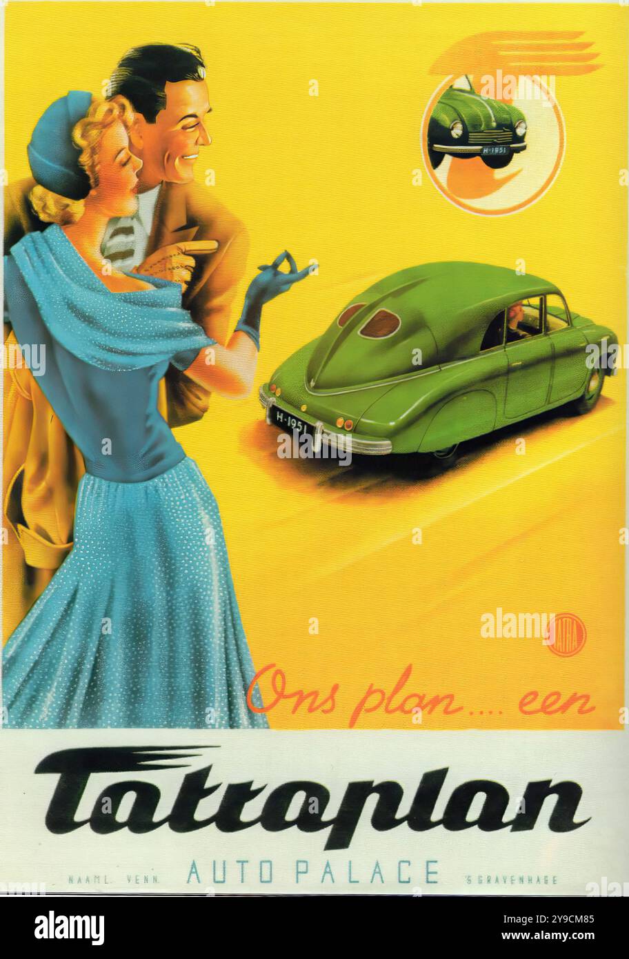 Tatra 600 Tatraplan (1946-52) - Vintage press car advertising Stock ...