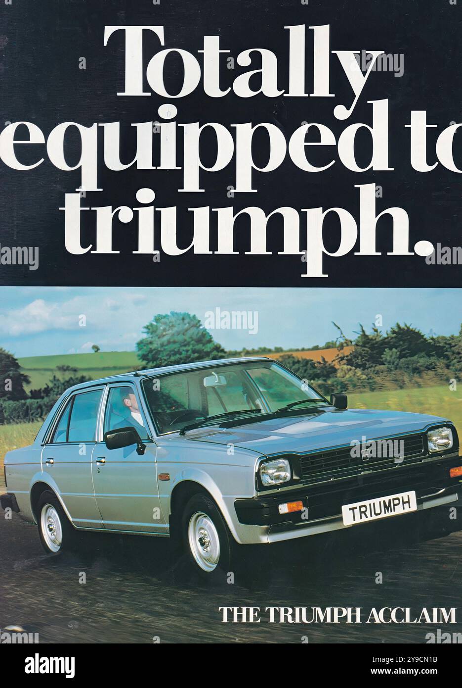 Triumph Acclaim (1982 model) - Vintage press car advertising Stock ...