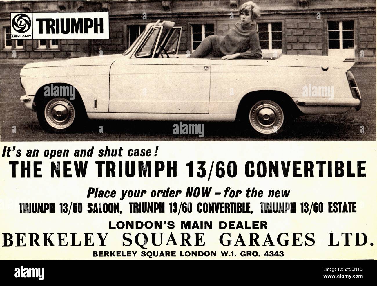 Triumph Herald 13 60 Convertible (1967 advert) - Vintage press car ...