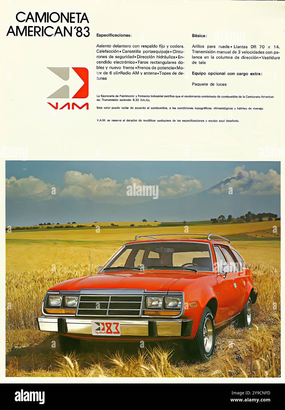 VAM American 1983 - Vintage press car advertising Stock Photo - Alamy