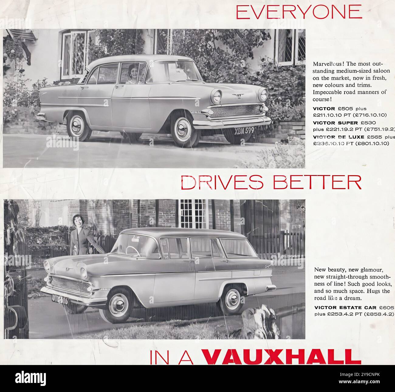Vauxhall Victor (1960 models) - Vintage press car advertising Stock ...