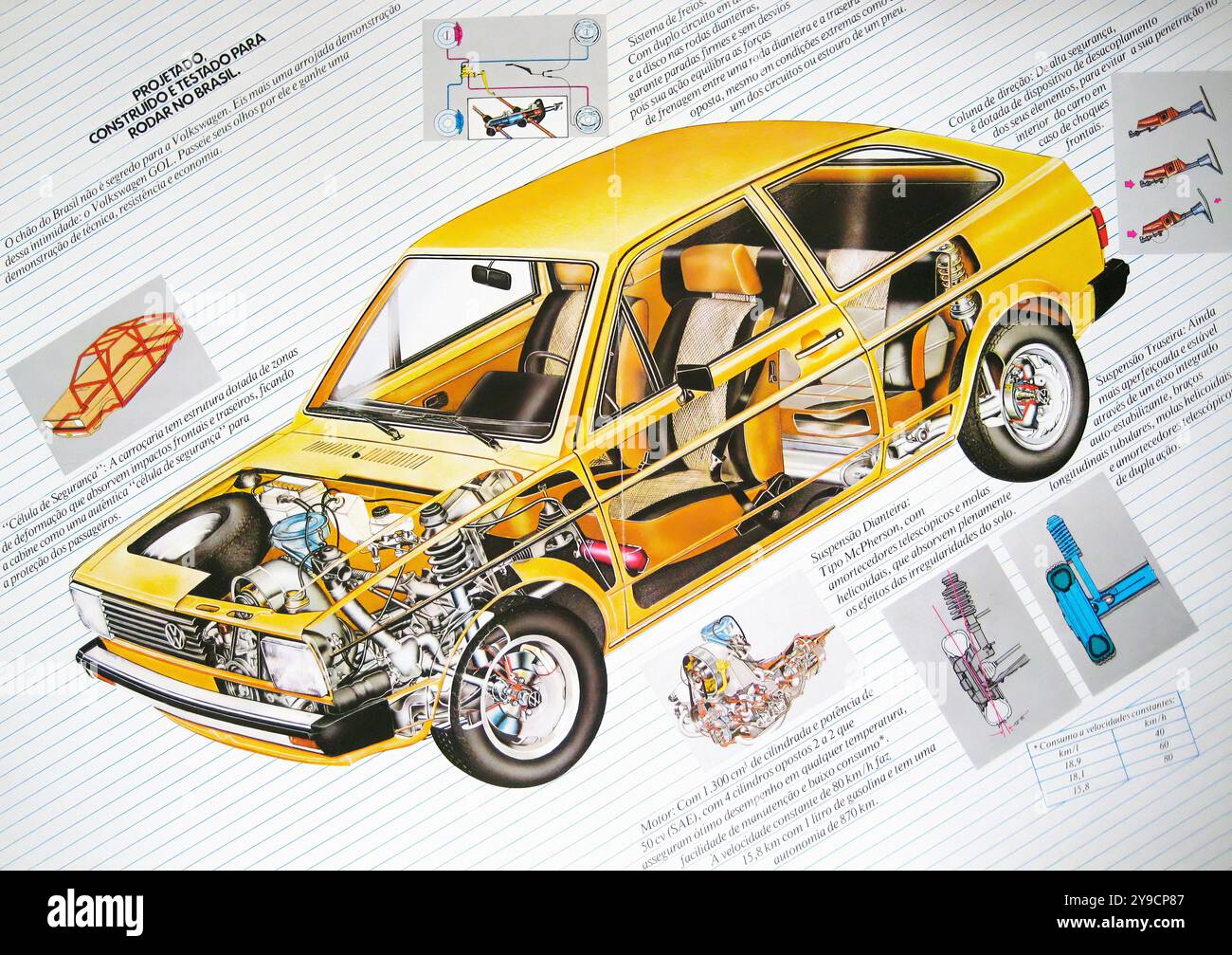 Volkswagen Gol - Vintage press car advertising Stock Photo - Alamy