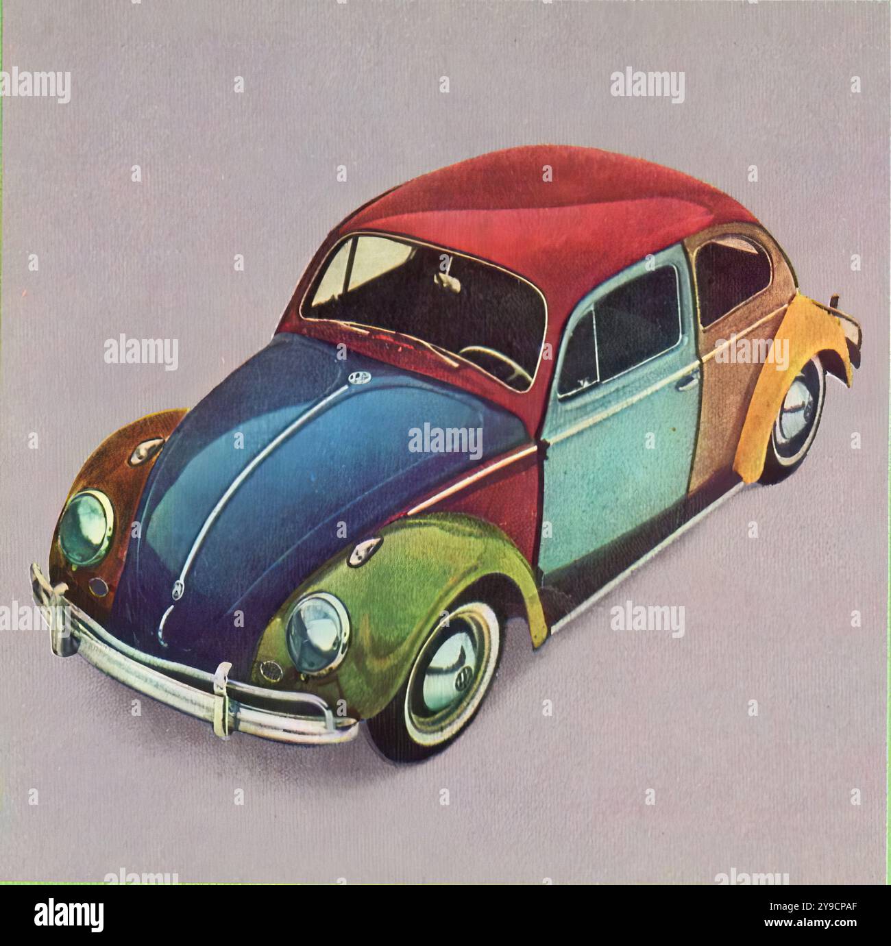 VW Beetle - Vintage press car advertising Stock Photo - Alamy