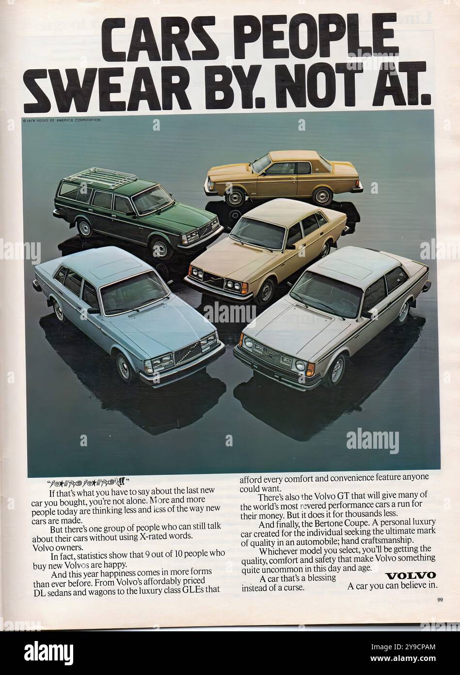 Volvo 1980 range 240 244 245 plus 242 GT & 262 Bertone Coupe - Vintage ...