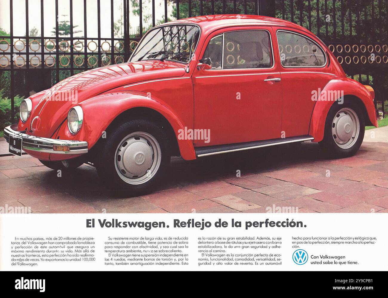 Volkswagen 1600 - Vintage press car advertising Stock Photo - Alamy