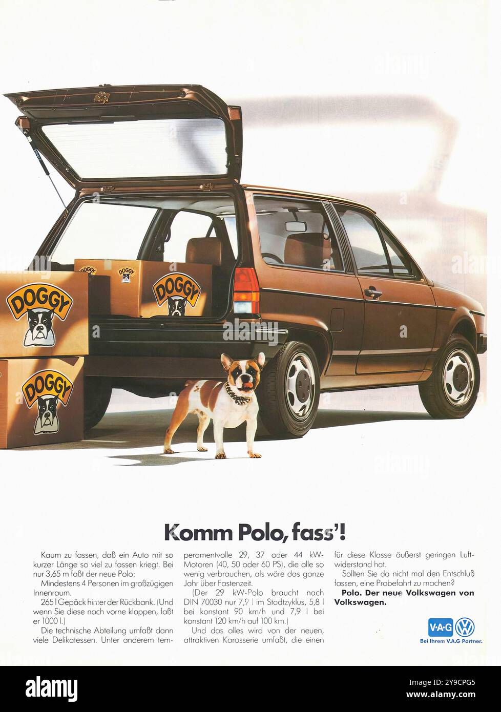 Vw Polo 0003 - Vintage German Press Car Advertising Stock Photo - Alamy