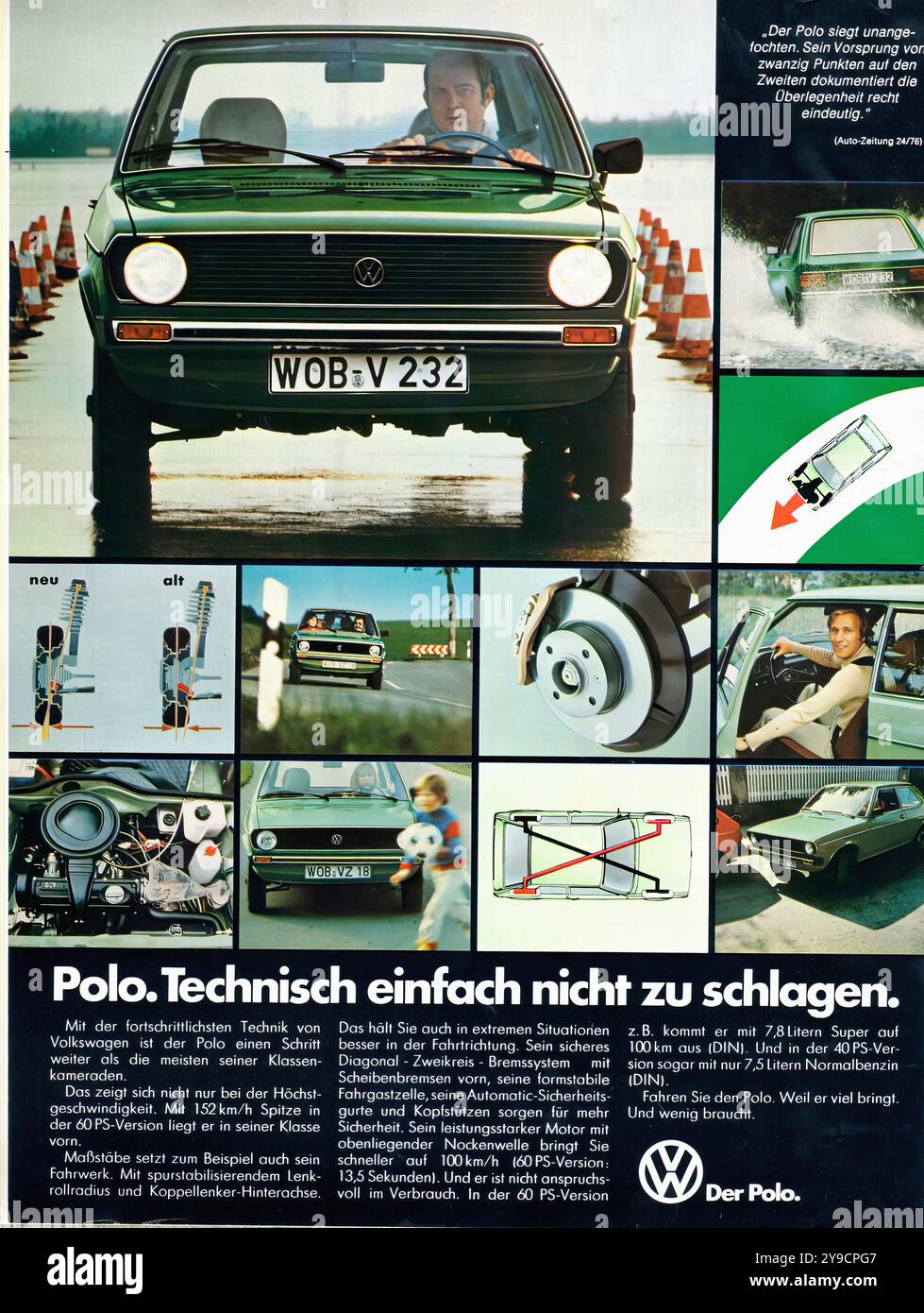 Vw Polo (1977) - Vintage German Press Car Advertising Stock Photo - Alamy