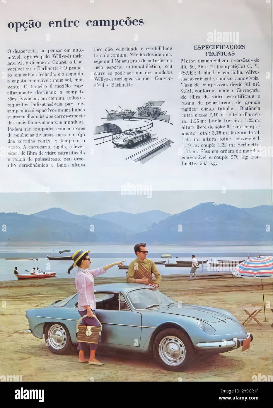 Willys Interlagos - Vintage press car advertising Stock Photo - Alamy