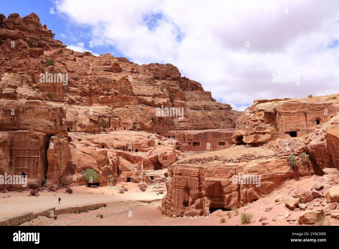 Petra, Wadi Musa in Jordan - May 13 2024: people walk trough the ...