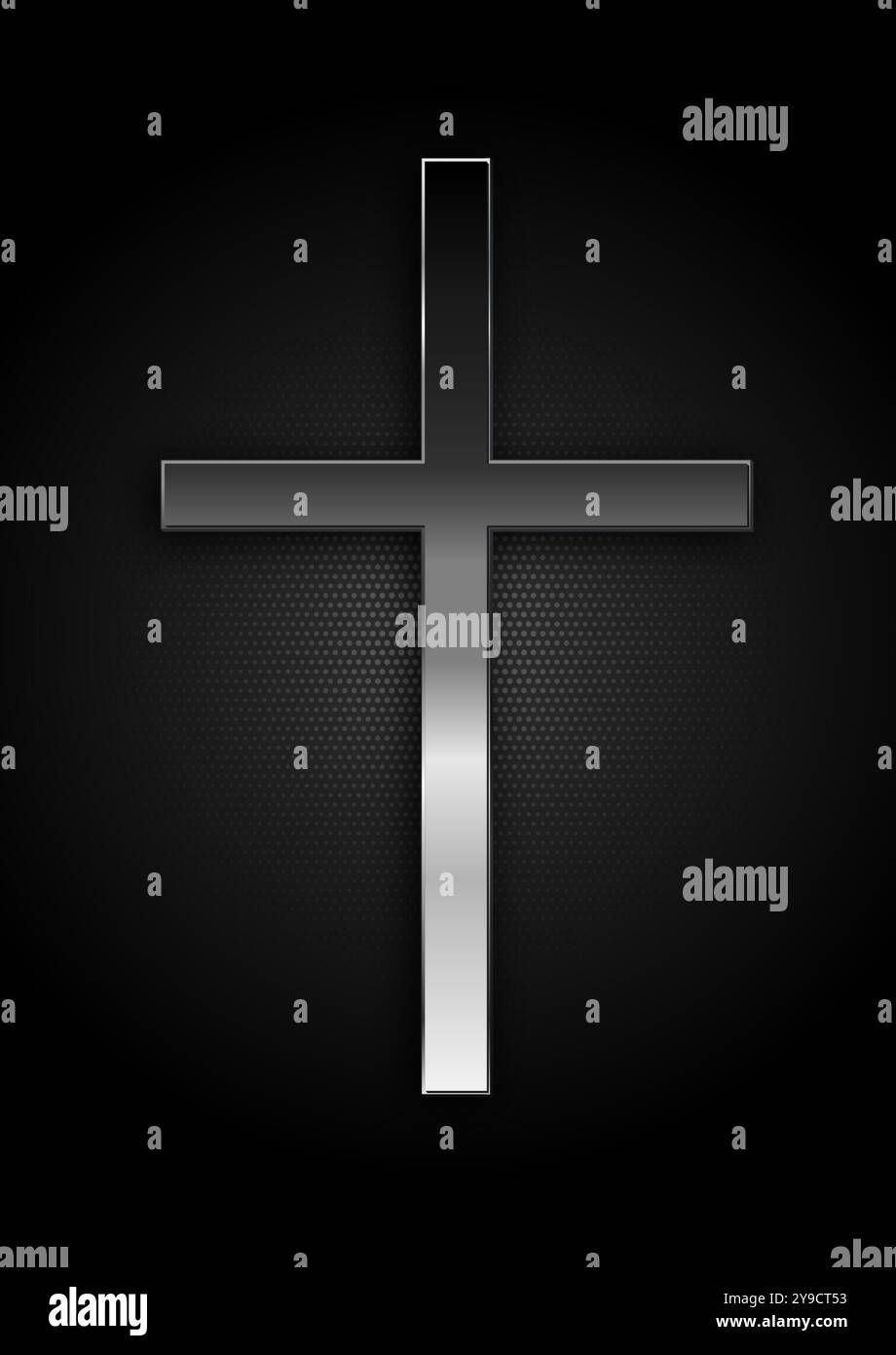 Christian cross background with a modern metallic design Stock Vector ...