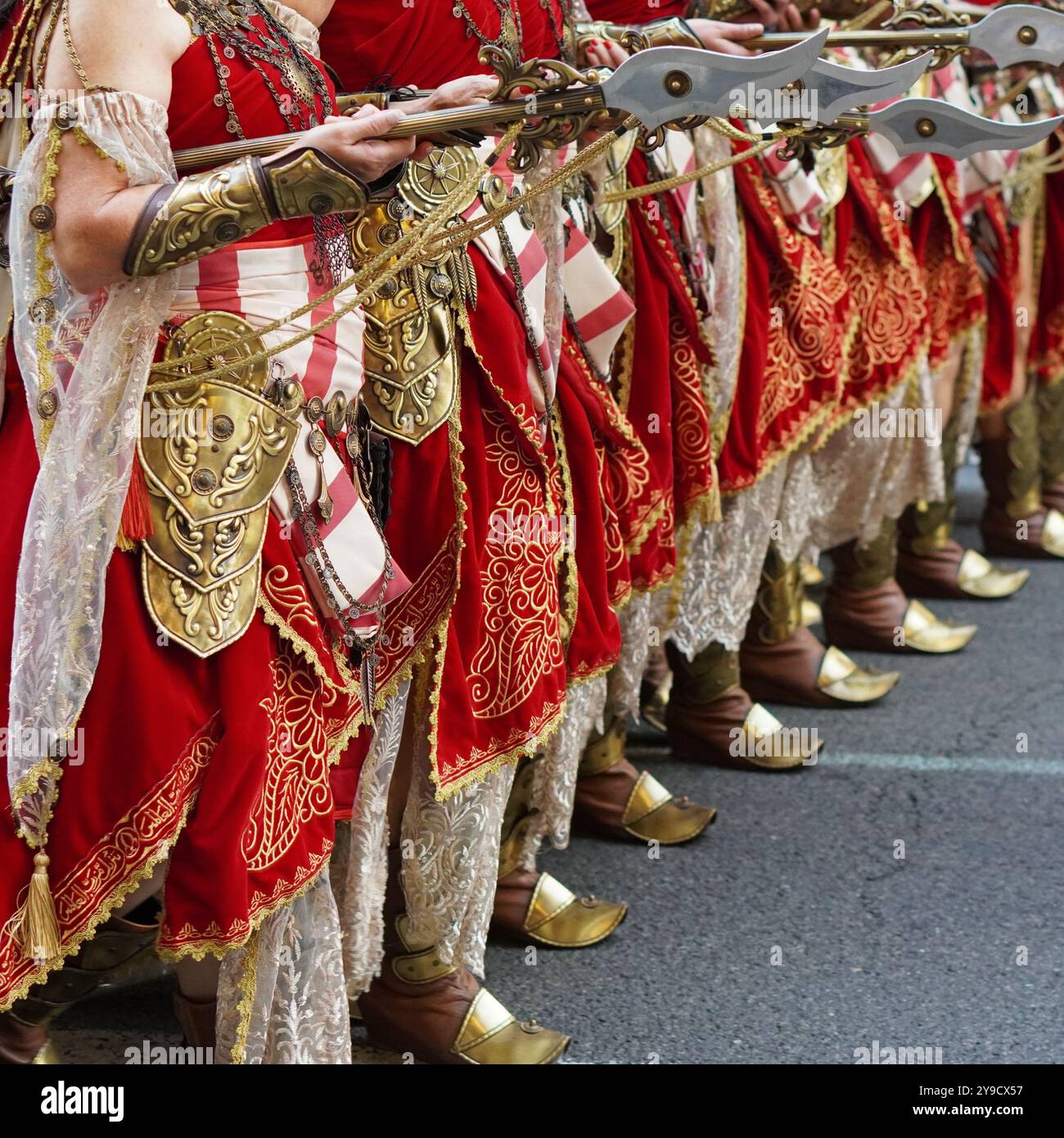 Traditional Moors and Christians festivity in Valencia, Spain. detail ...