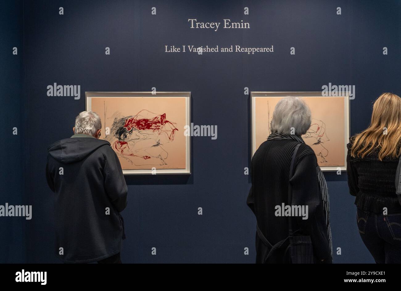 British artist Tracey Emin exhibition at Frieze Art Fair 2024 in Regent ...