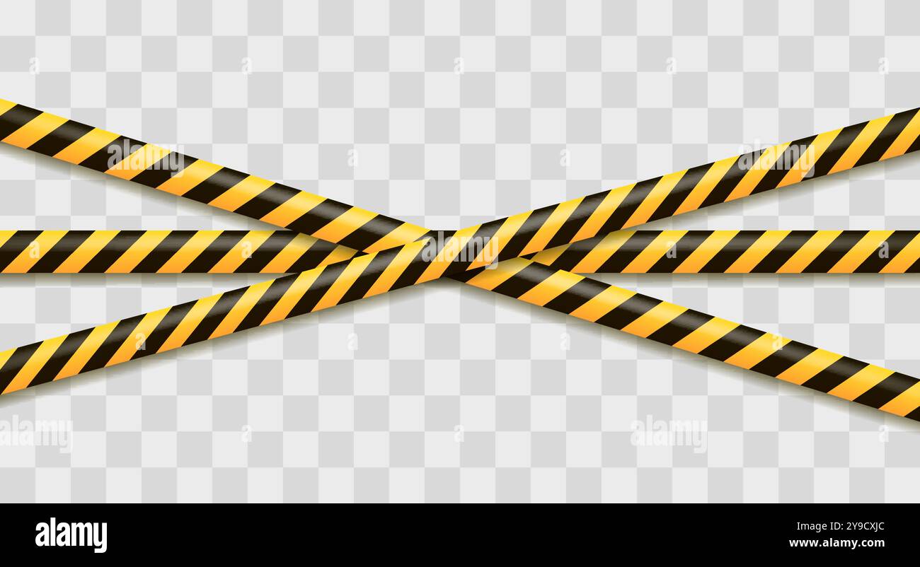 blocked lane tape, error message information, on the transparent ...