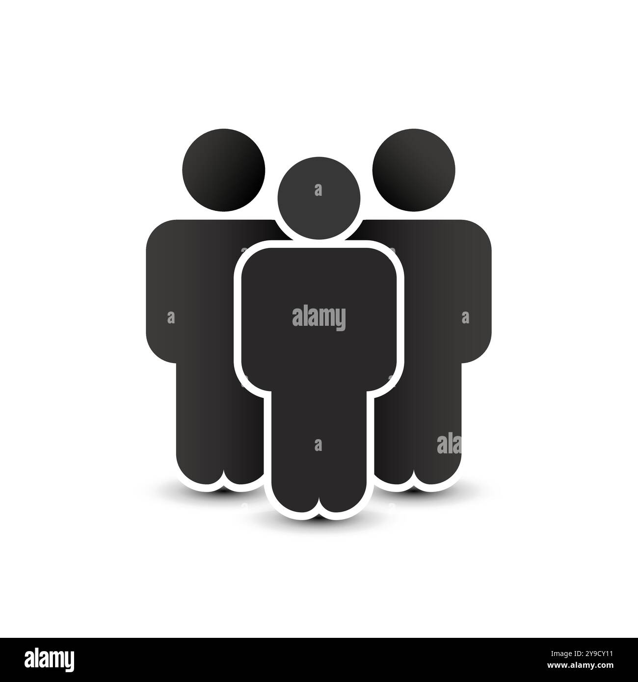 People icon in trendy flat style. Persons symbol for your infographics ...