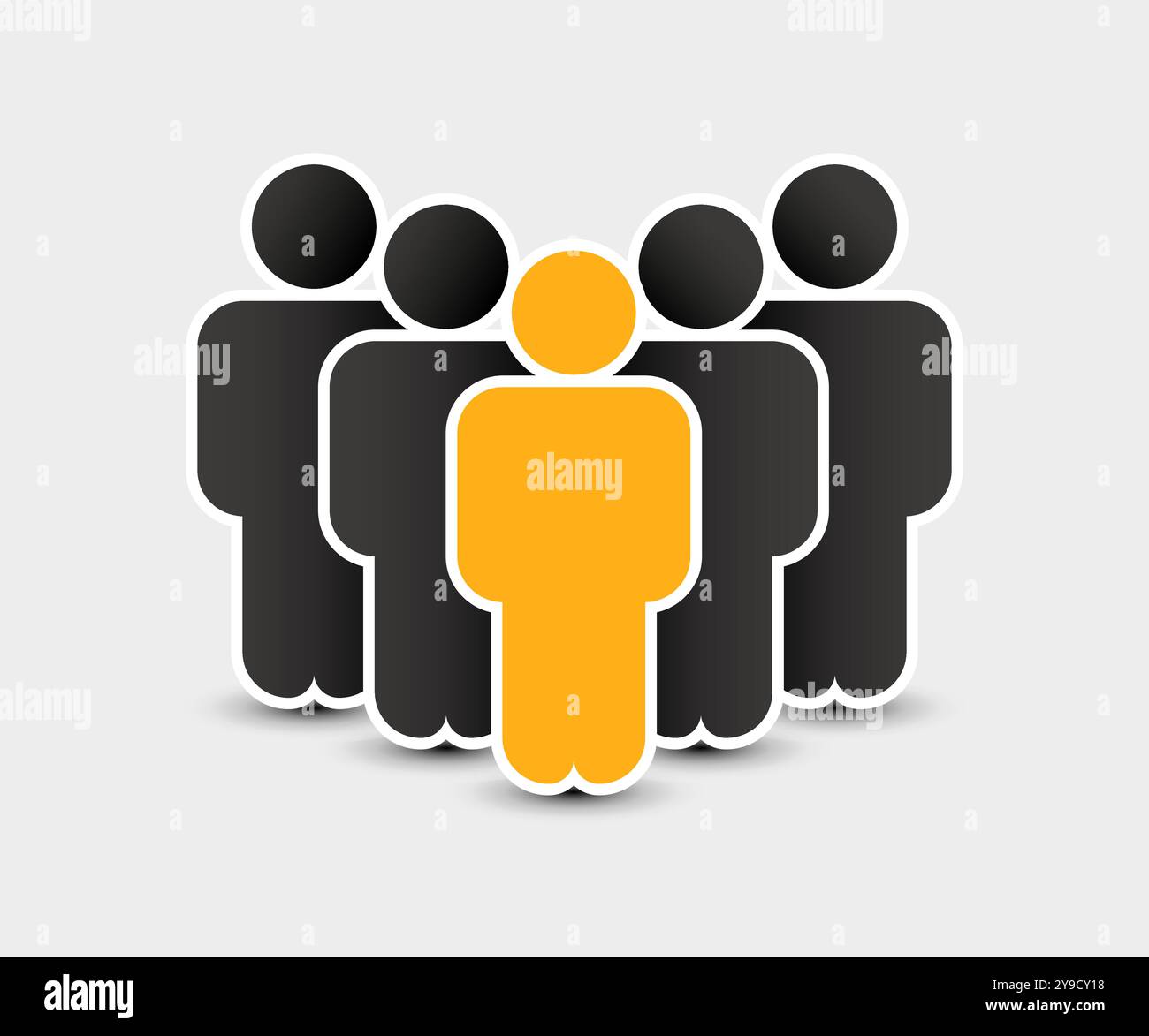 People icon in trendy flat style. Persons symbol for your infographics ...