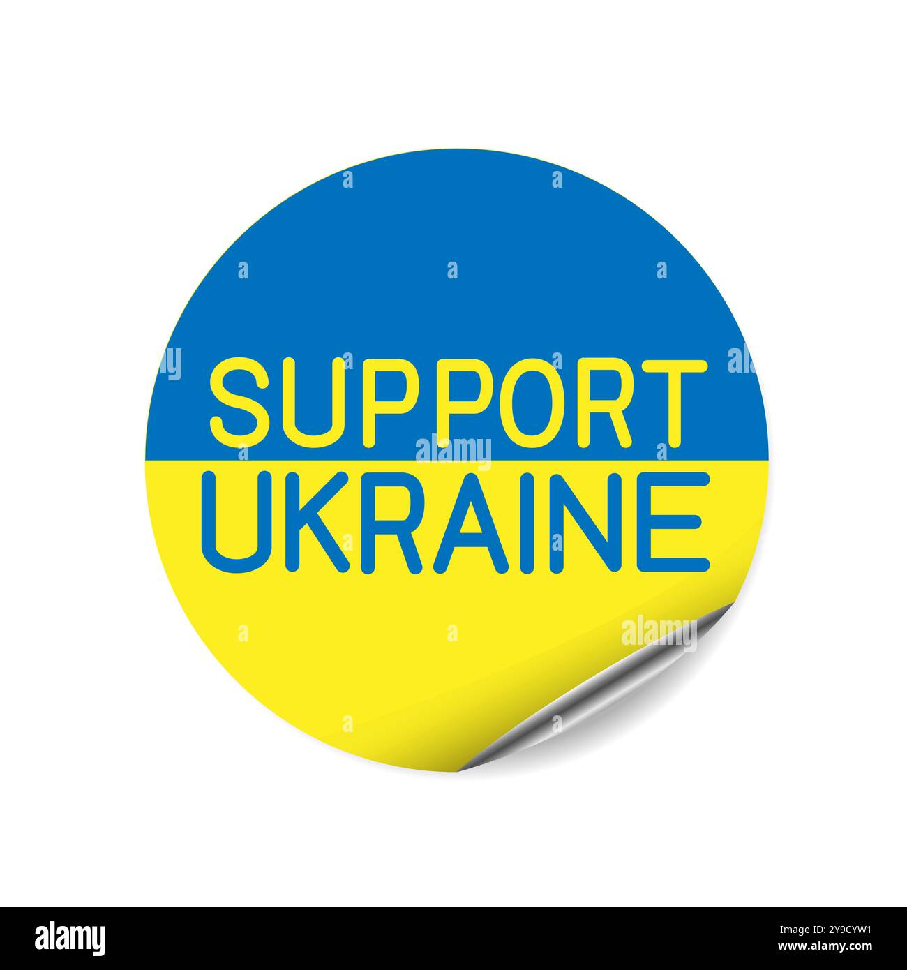 Support Ukraine round sign sticker tag label Stock Vector Image & Art ...