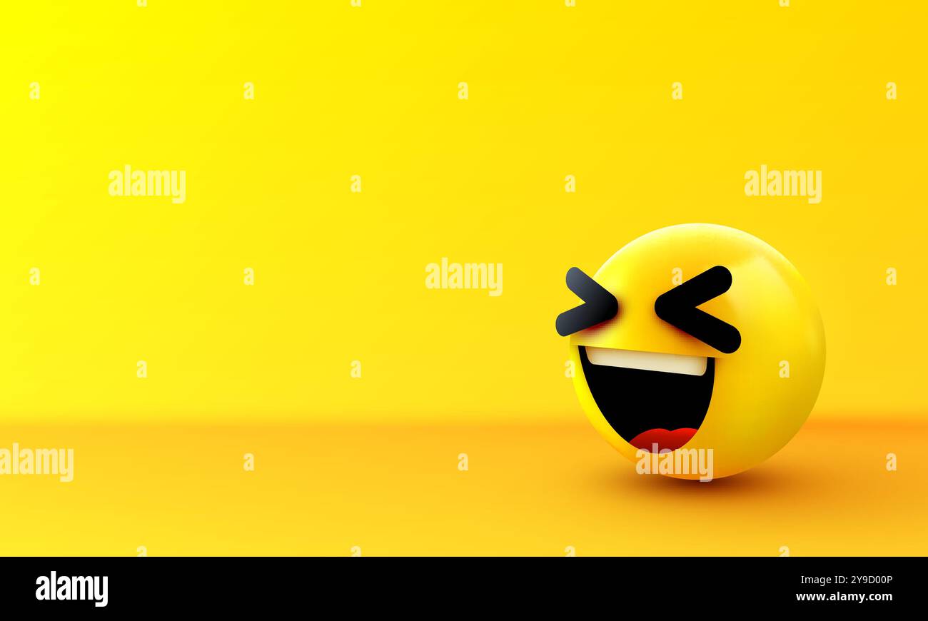 3D smiling ball sign Emoticon Icon Design for Social Network. Grinning ...