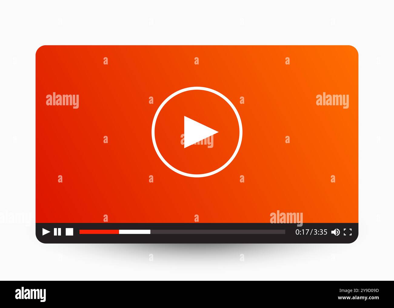 Flat video player template for web and mobile apps. Vector illustration Stock Vector Image & Art ...