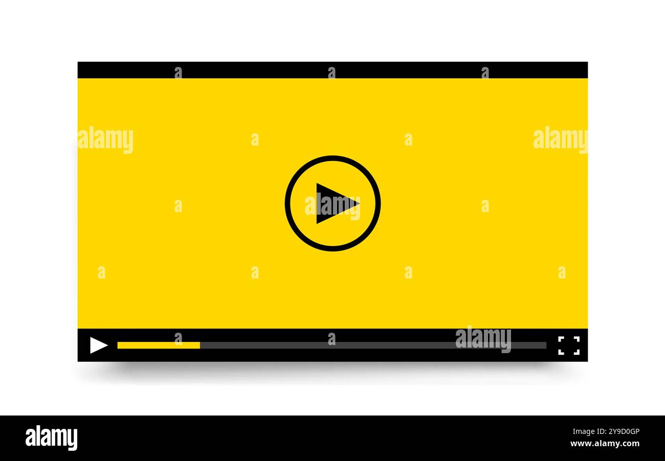 Flat video player template for web and mobile apps. Vector illustration Stock Vector Image & Art ...