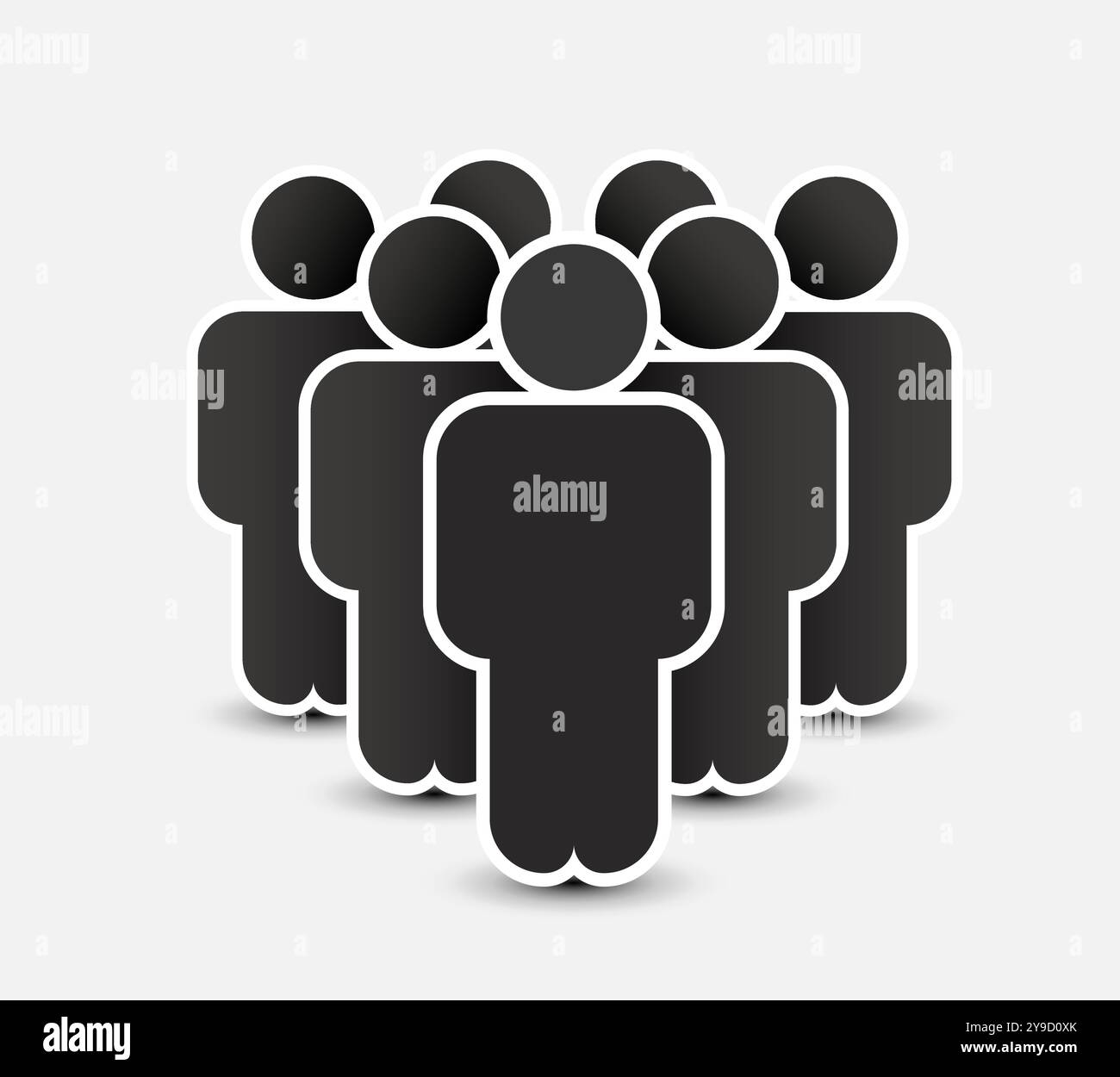 People icon in trendy flat style. Persons symbol for your infographics ...