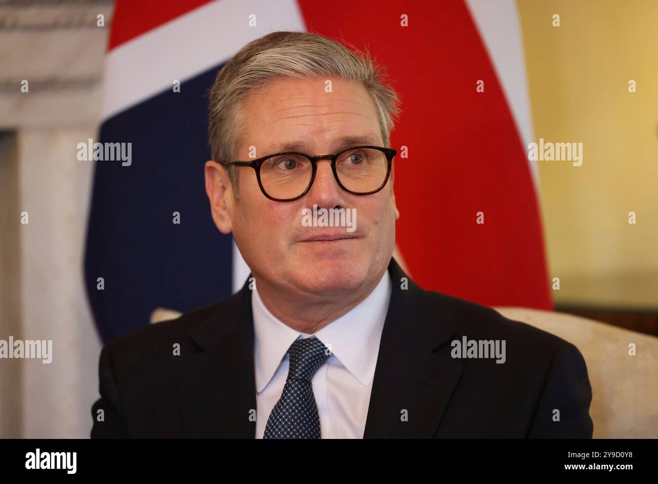 UK Prime Minister Keir Starmer during his talks with NATO Secretary ...