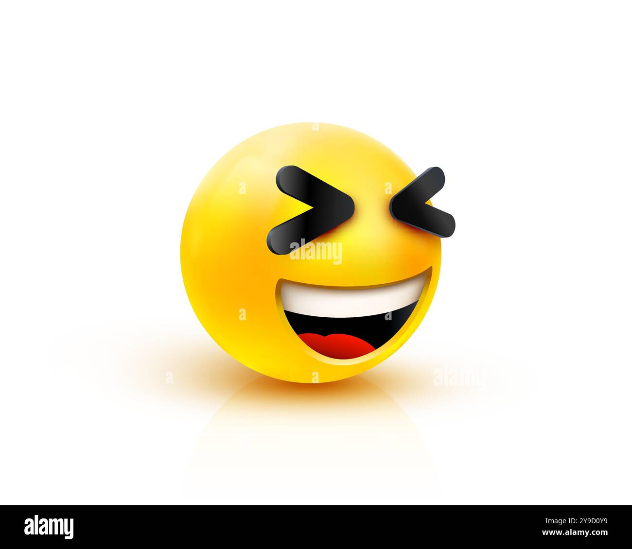 3D smiling ball sign Emoticon Icon Design for Social Network. Grinning ...