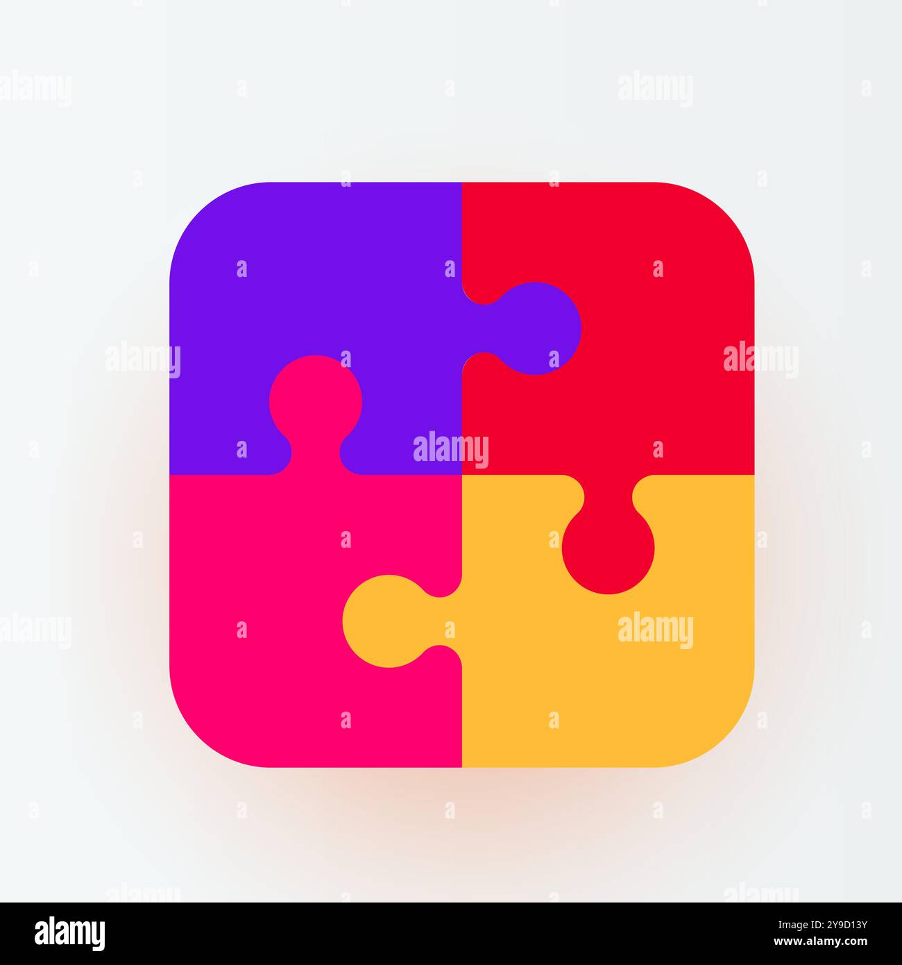 Four piece puzzle. Solution concept. Modern design. Vector illustration ...