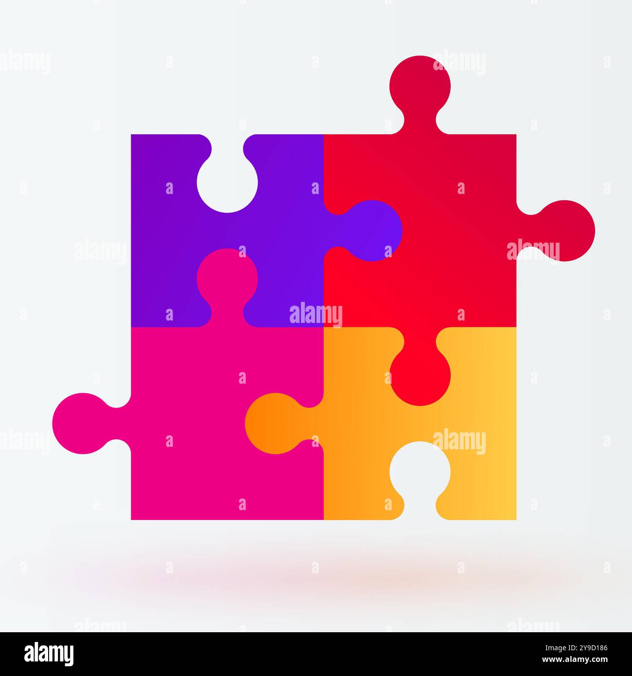 Four piece puzzle. Solution concept. Modern design. Vector illustration ...
